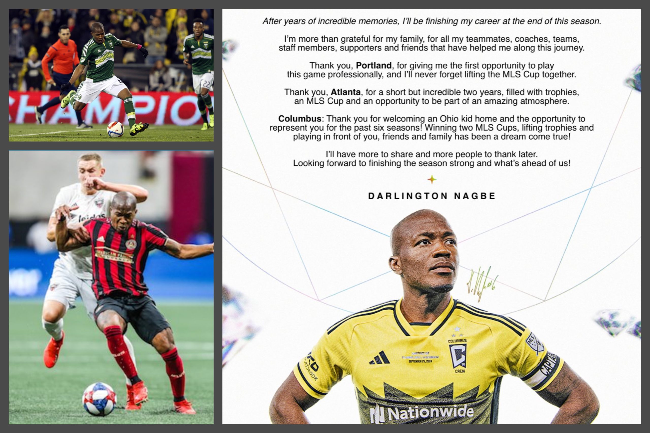 Four-time MLS champion Darlington Nagbe is retiring - Soccer America